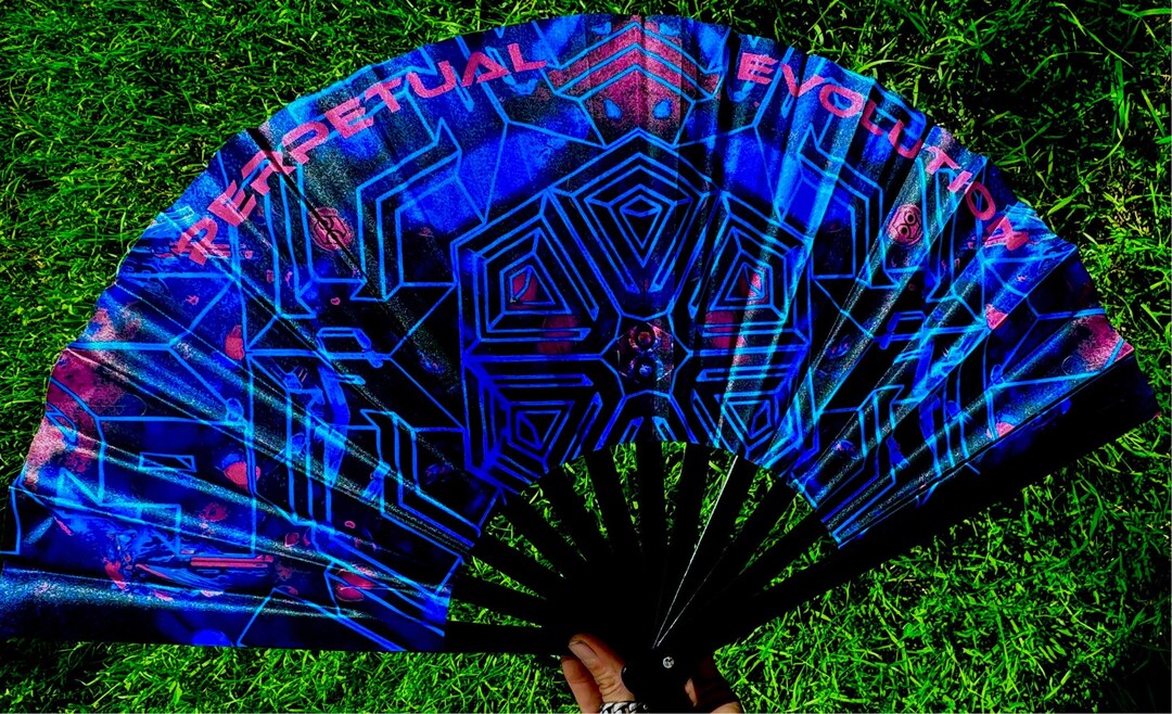 UV Rave Fan and W/ Holder - Etsy