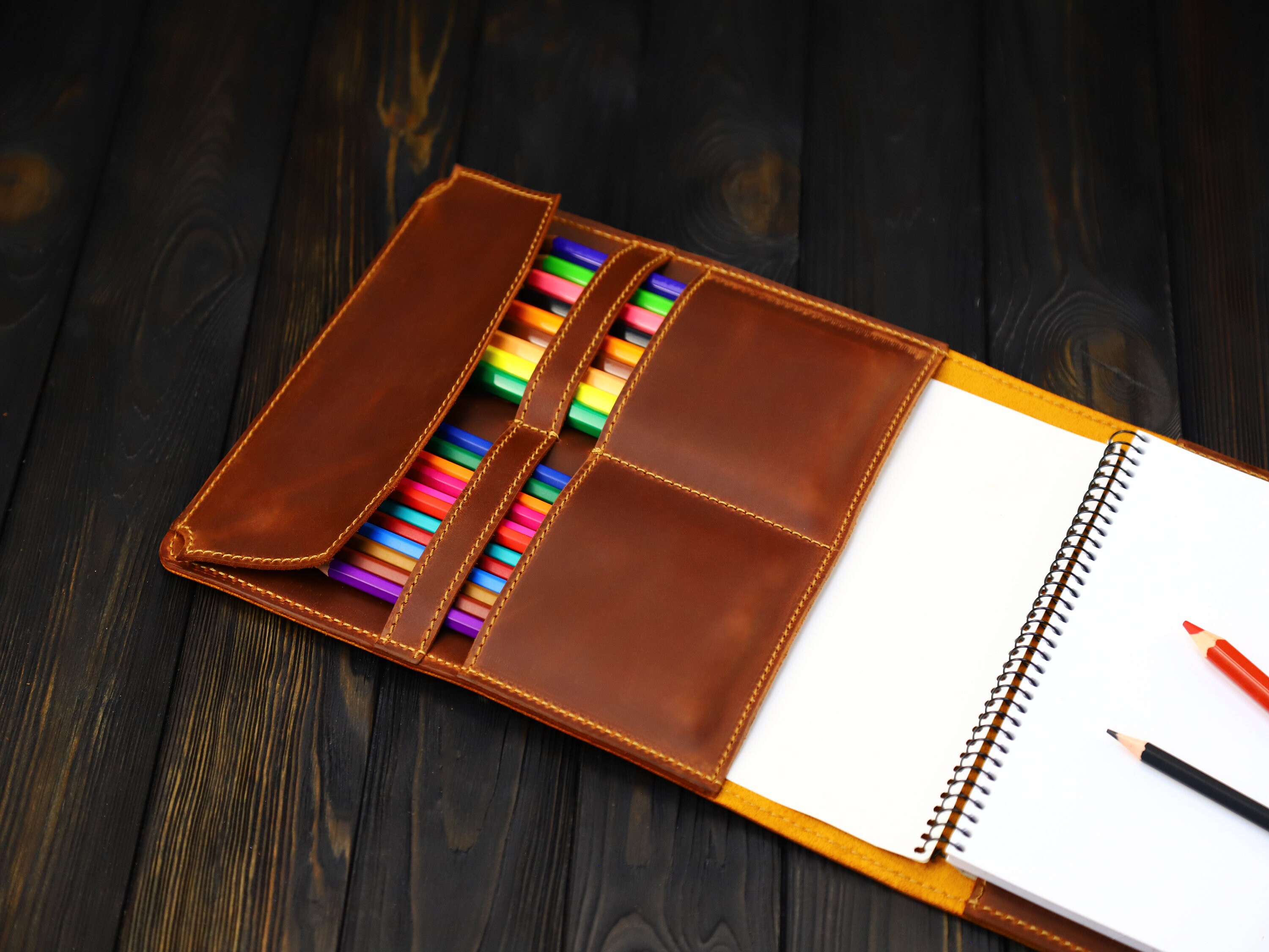 Custom Leather A4 Sketchbook Cover,personalized Leather Sketchbook ...