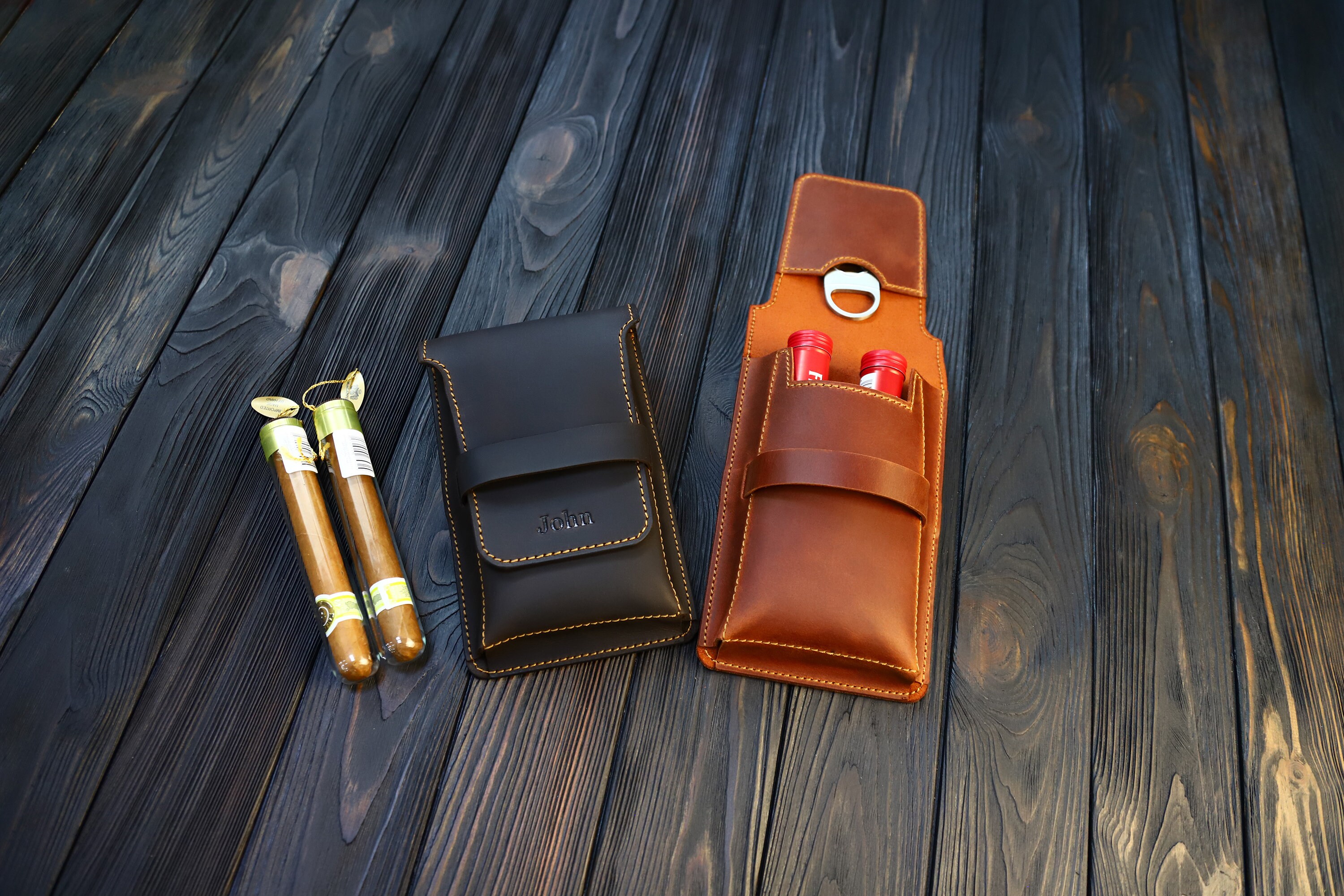 Personalized Cigar Case *custom Cigar Box and Travel Storage*leather ...