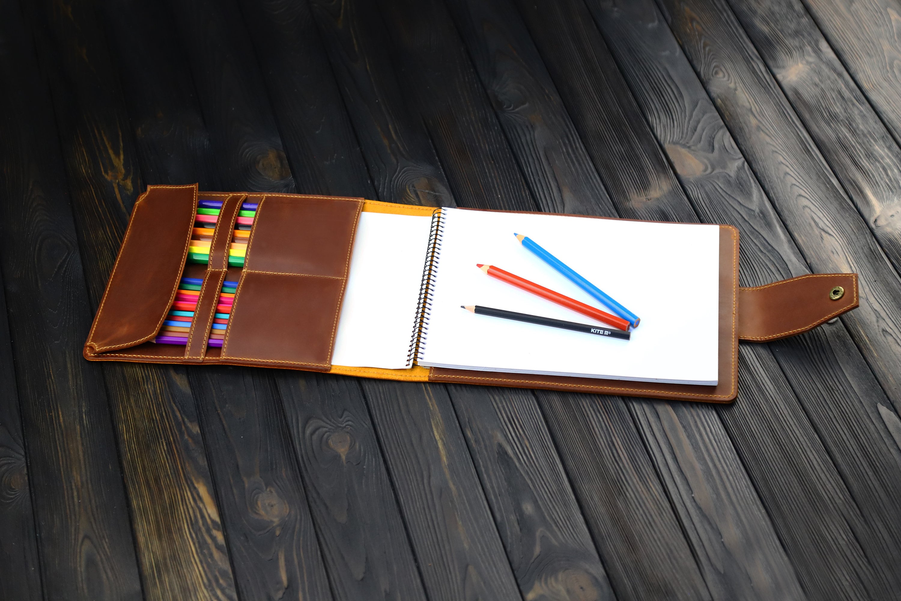 Custom Leather A4 Sketchbook Cover,personalized Leather Sketchbook ...