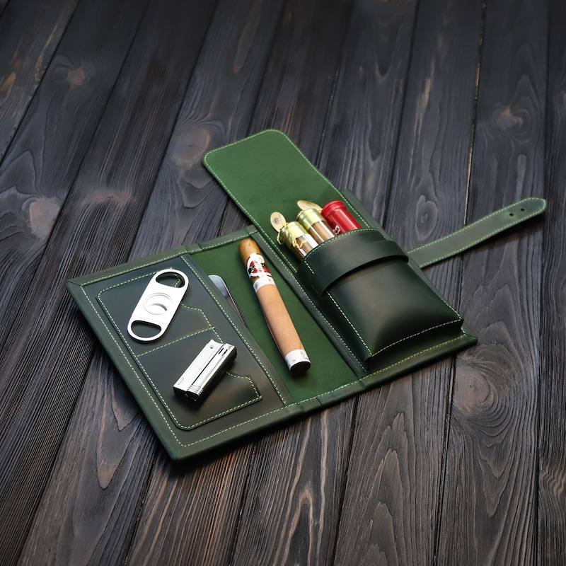 Leather Cigar Case - Etsy