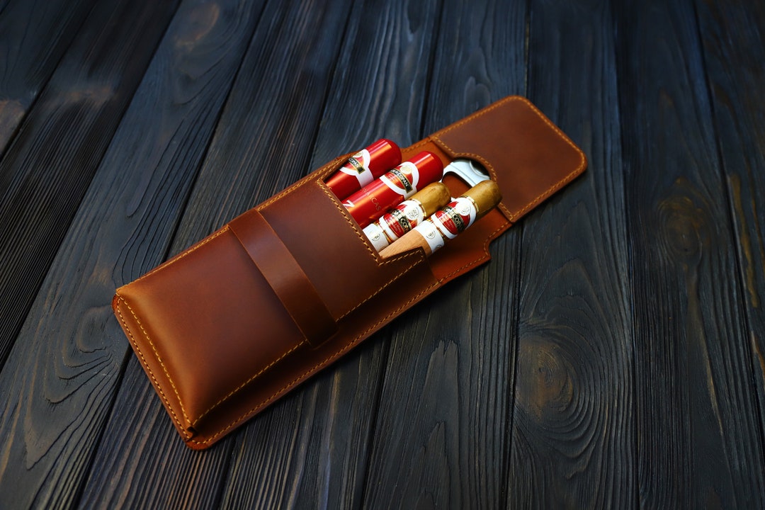 Personalized Cigar Case *custom Cigar Box and Travel Storage*leather ...