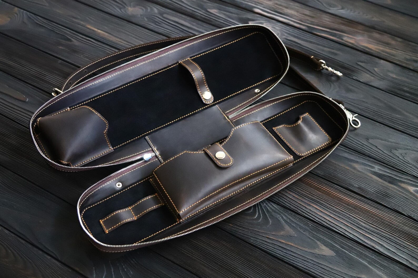 Leather Churchwarden Pipe Case ,brown Leather Case for 16 Inch Pipes,x ...