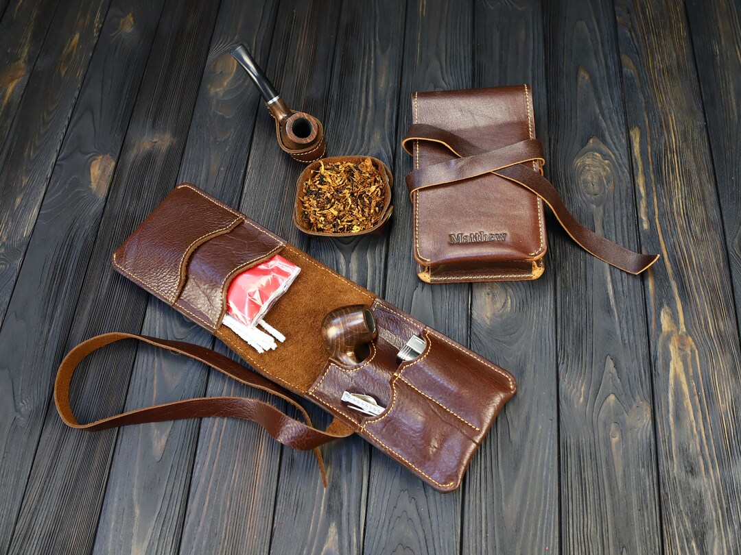 Premium Leather Bag for Pipe and Tobacco Kit,customized Smoking ...
