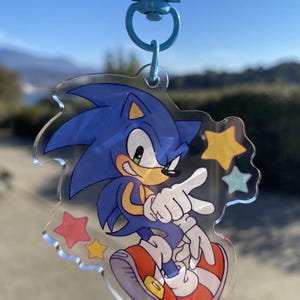 Sonic 2.5 Inch Keychain - Etsy
