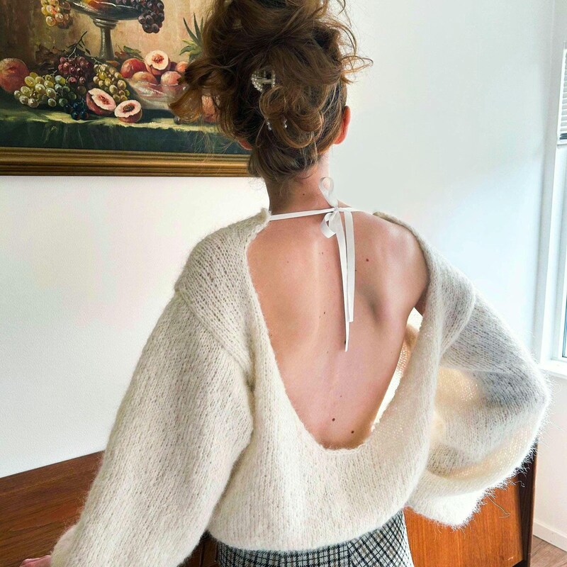 Open Back Sweater - Etsy