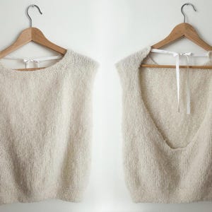 Sweater Knitting Pattern - Open Back Sweater - Easy Oversized Knit ...