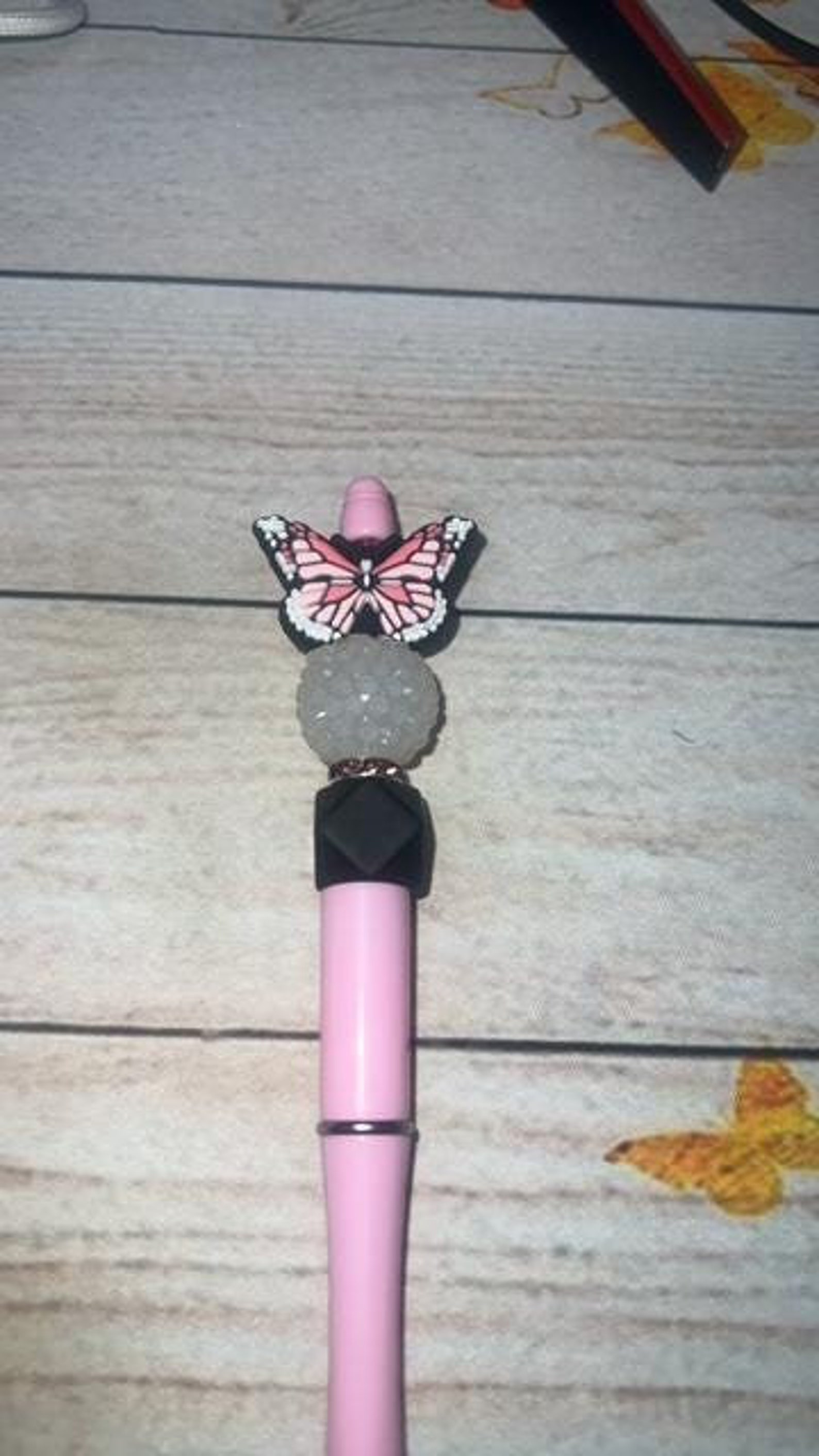 Pink Butterfly Pen - Etsy