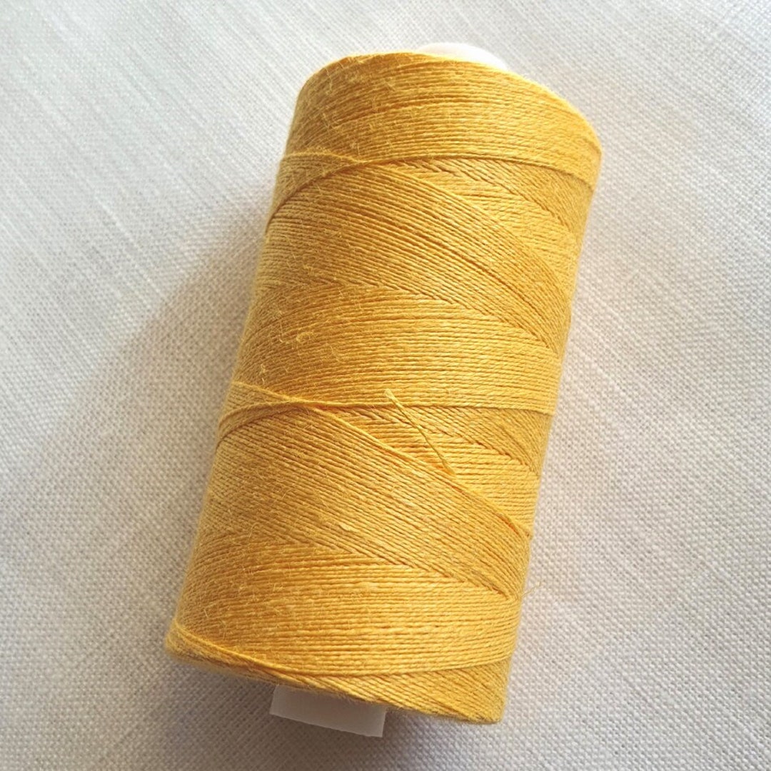 Yellow Linen Threads 500 M Spool Choose 1 or 5 Spools Hand & Machine ...
