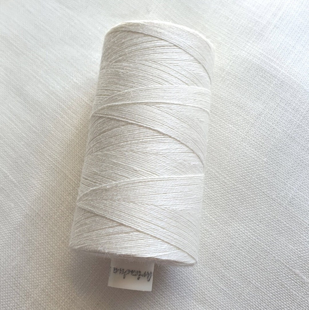White Linen Threads 500 M Spool Choose 1 or 5 Spools Hand & Machine ...
