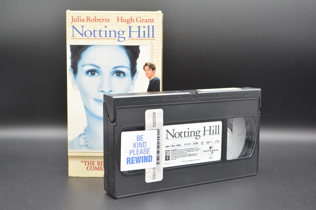Vintage Notting Hill VHS Tape - Julia Roberts Hugh Grant Romantic ...