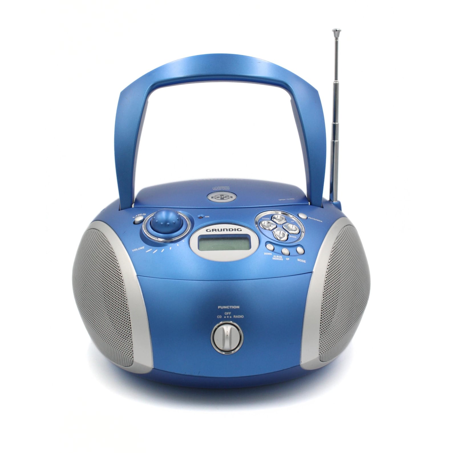 Portable Vintage Boombox CD Player Radio Grundig Vintage Blue Radio CD ...