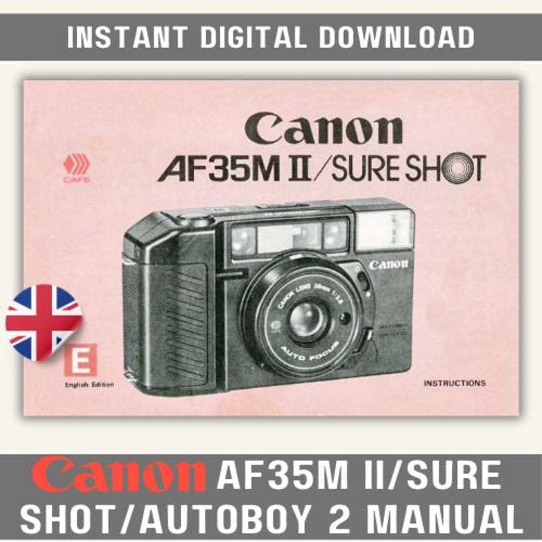 Vintage Canon AF35M II 35mm Film Camera Manual Instructions Canon Camera Instruction Manual for ...