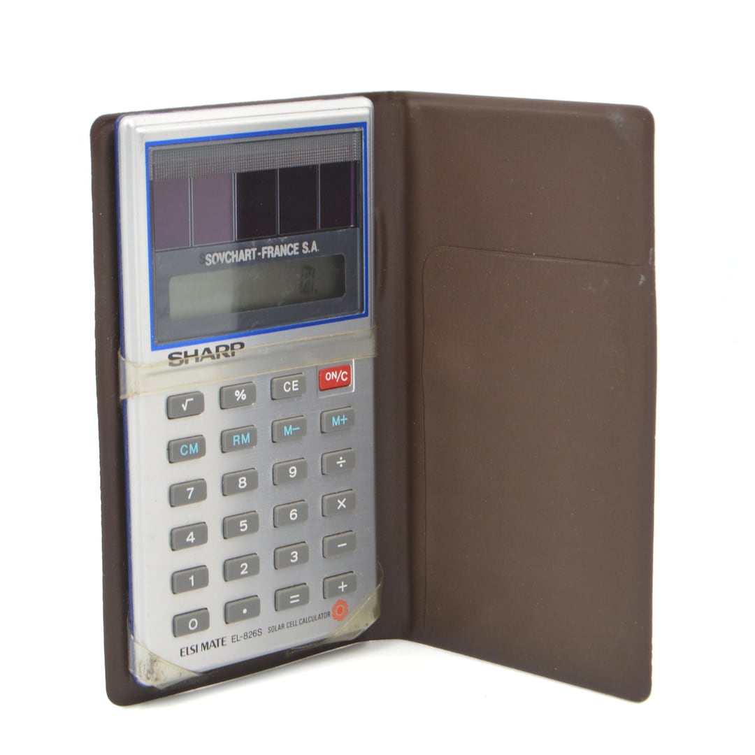 1980 Vintage Sharp EL-826S Solar Cell Calculator Sharp Solar Cell ...