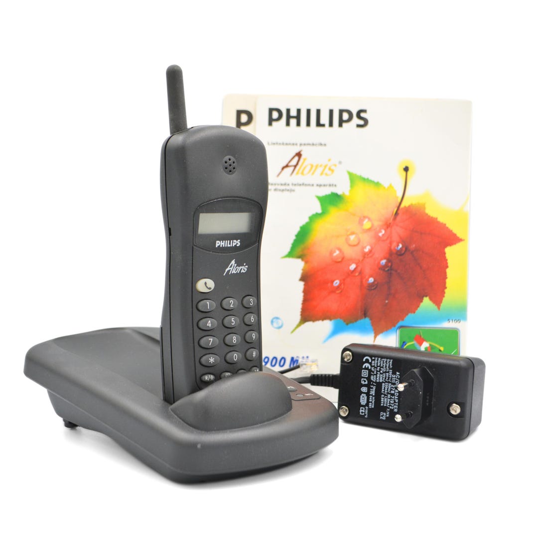 90s Philips Aloris Cordless Telephone | Vintage Landline Phone, Tested ...