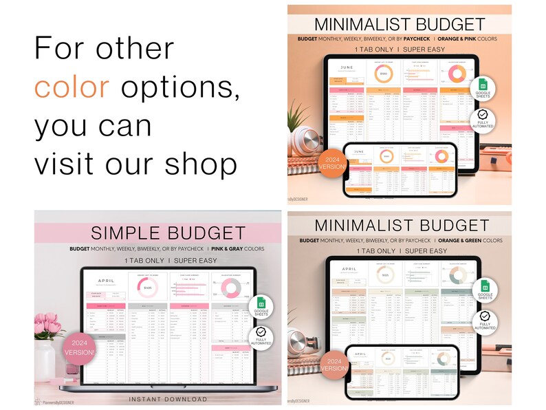 Budget Planner for Google Sheets | Monthly Budget Spreadsheet ...