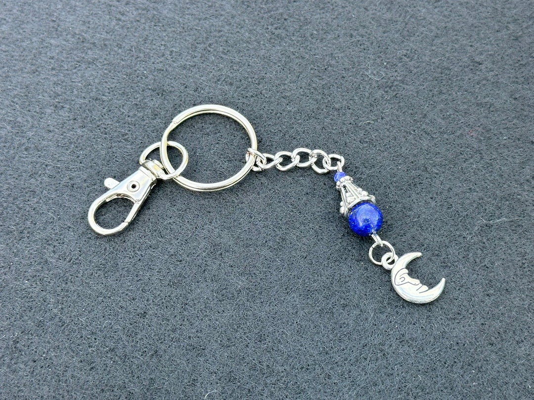 Lapis Lazuli Keychain - Etsy