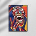 Scream - Vibrant Expressionist Digital Art Print - Minimalist Home ...