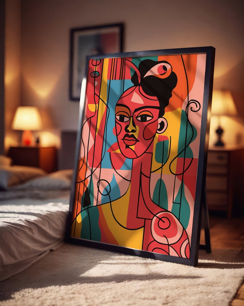 Persona Modern Monochrome Art Print Minimalist Home Decor Digital ...