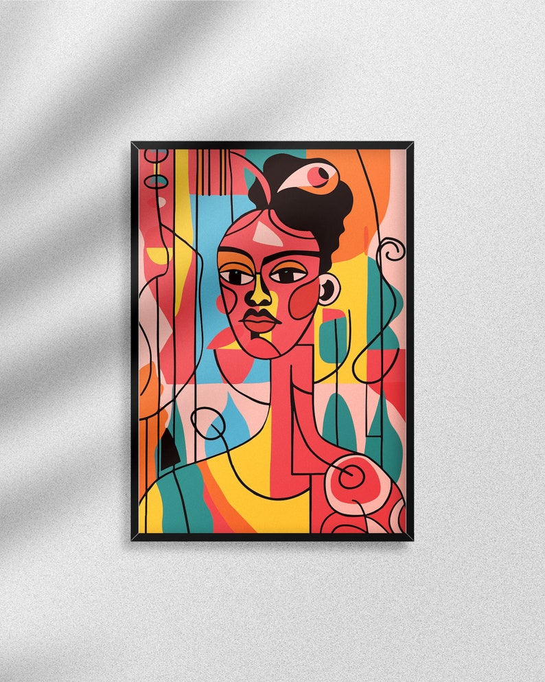 Persona Modern Monochrome Art Print Minimalist Home Decor Digital ...