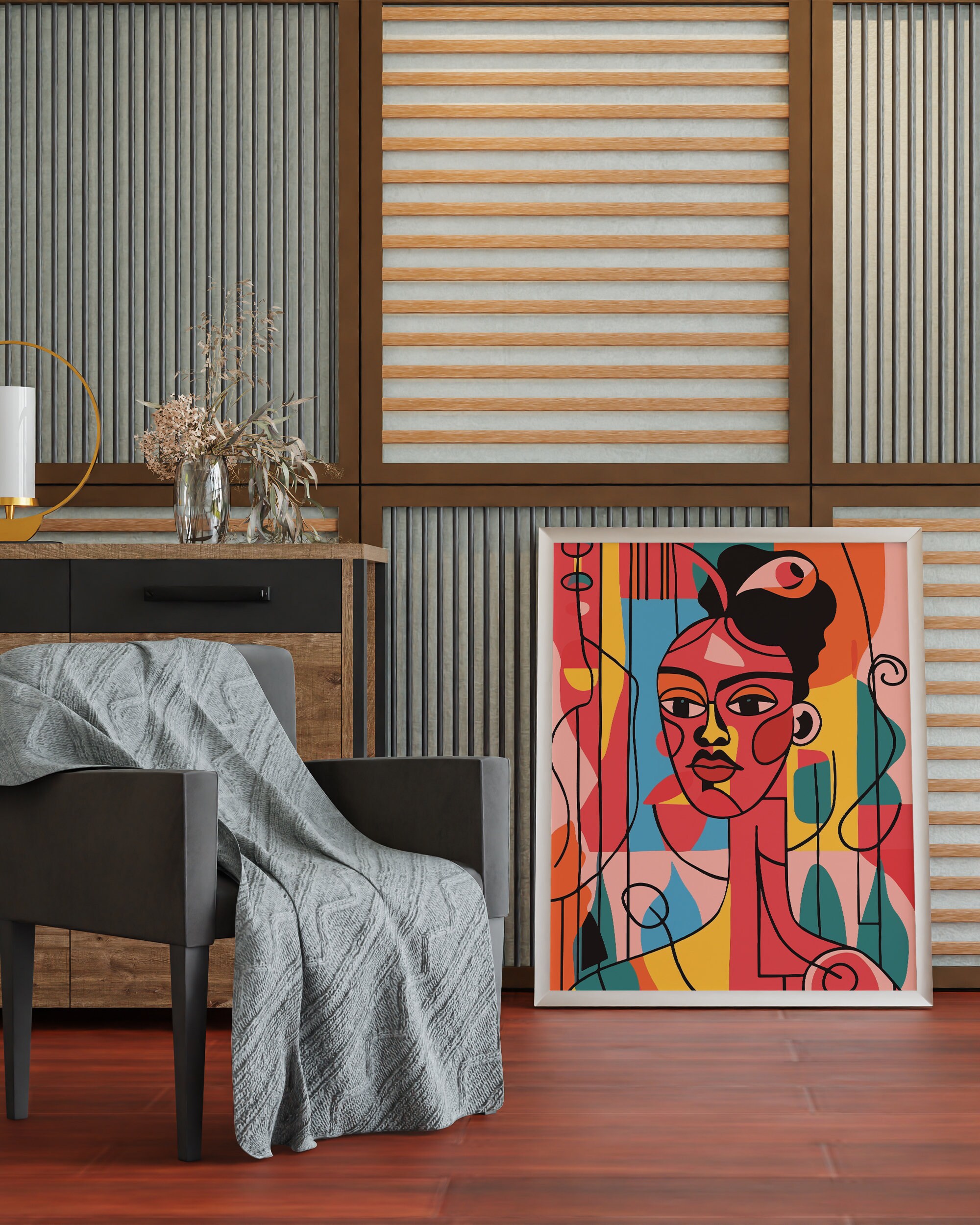 Persona Modern Monochrome Art Print Minimalist Home Decor Digital ...