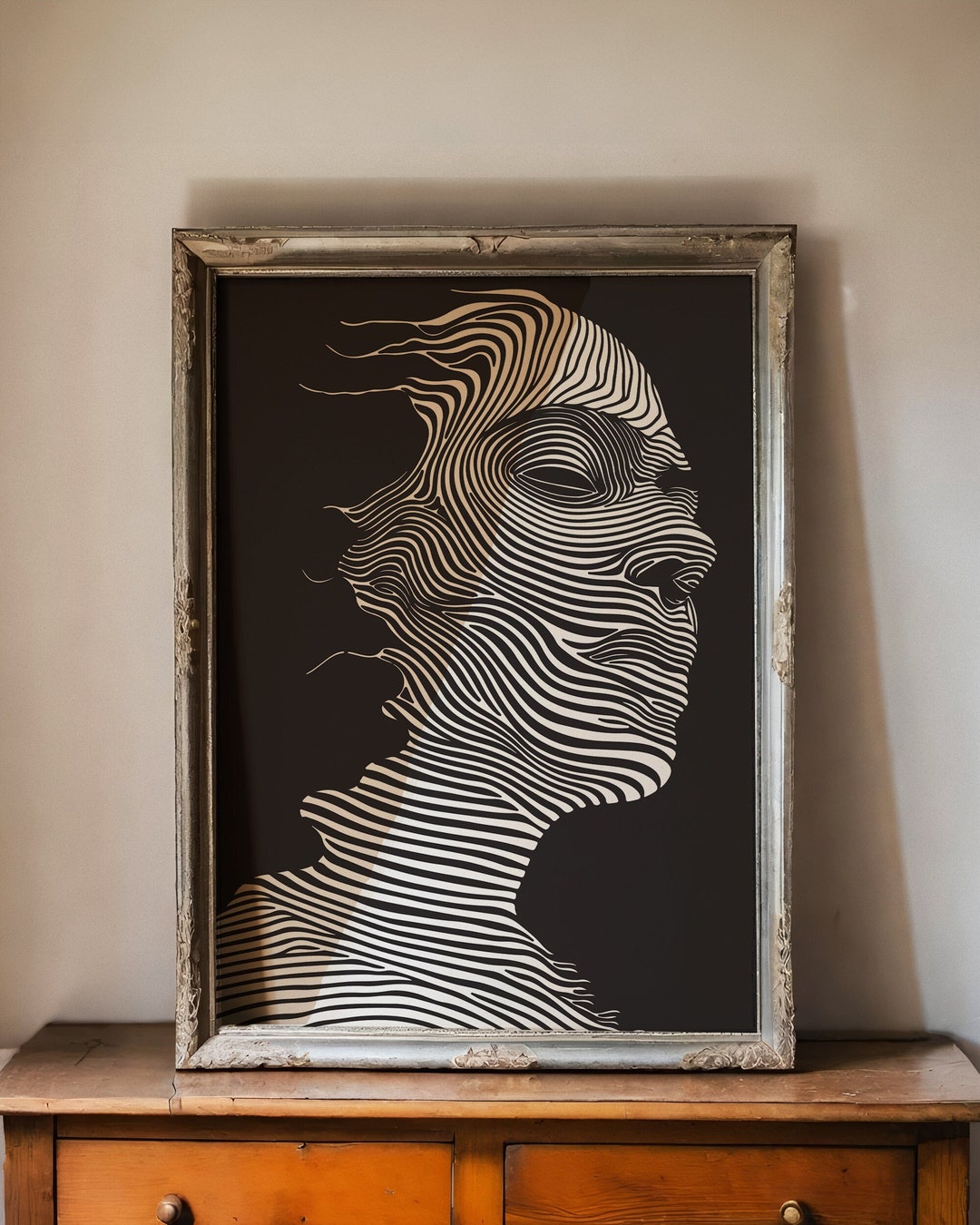 Soul - Modern Abstract Line Art Print- Modern Home Decor - Vibrant ...