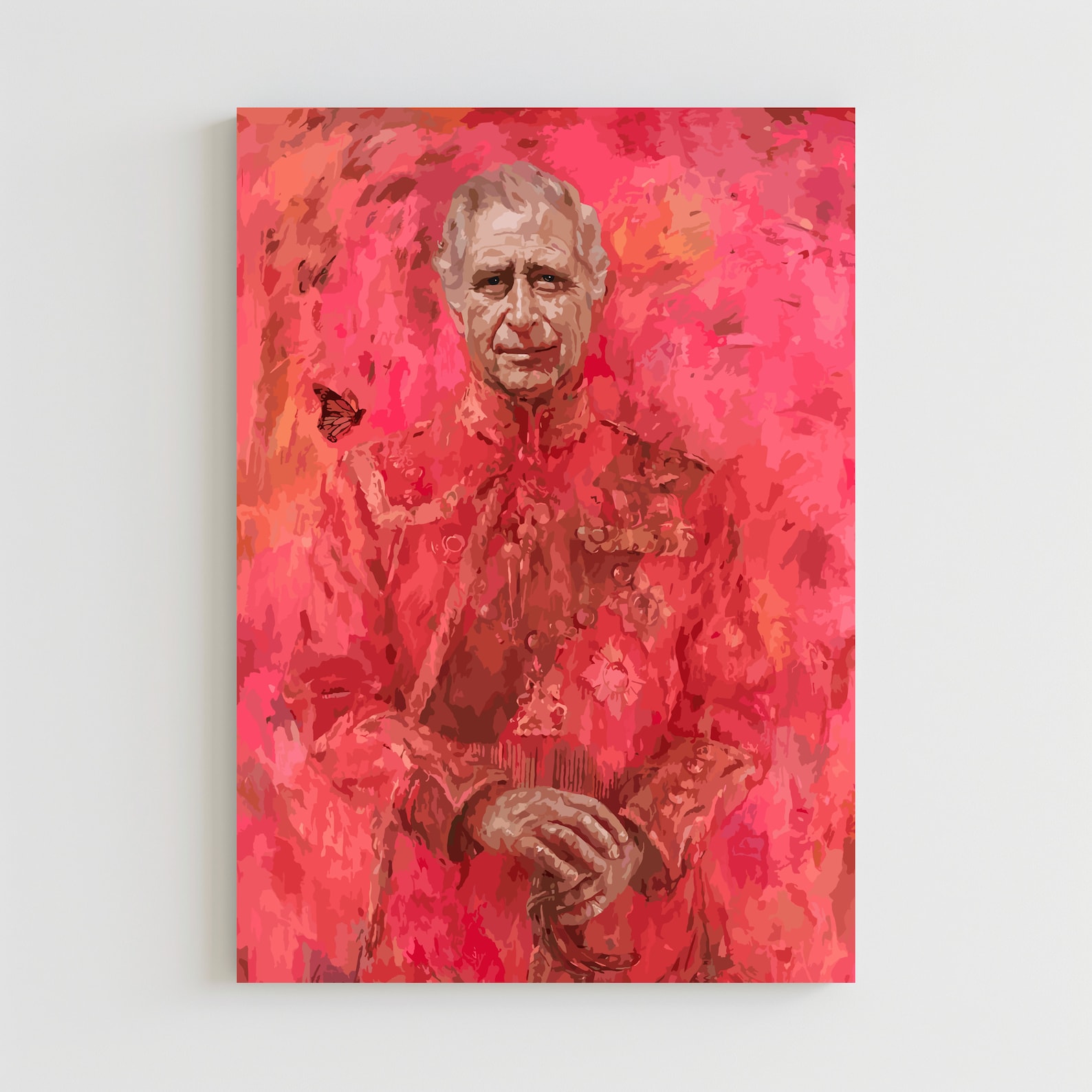 King Charles Portrait Poster, King Charles 3rd Painting Poster, King ...