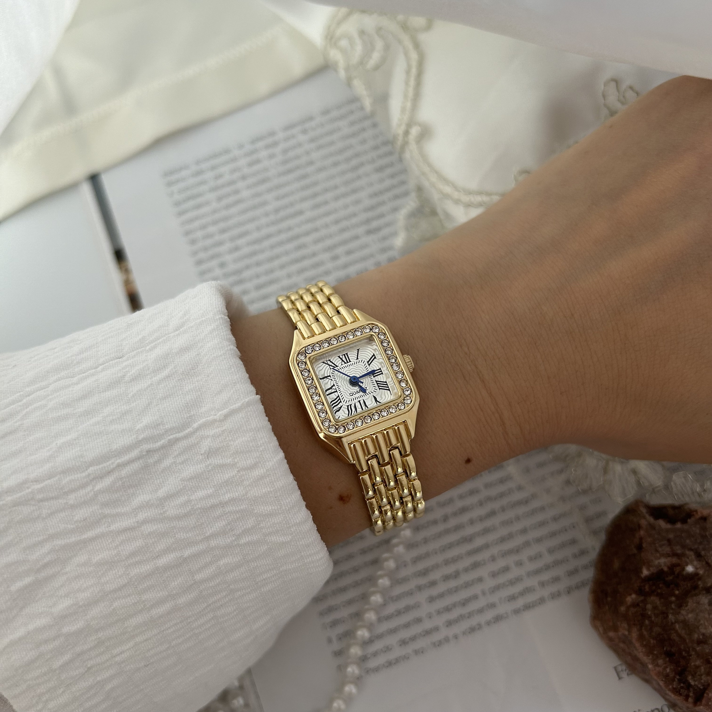Gold Vintage Wrist Watch Womens Wrist Watch Leopard Lovely Watch Dainty ...
