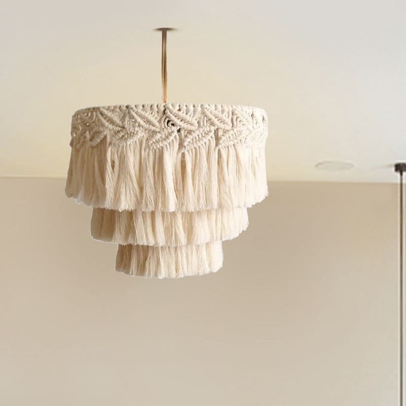 Lampshade Boho , Hanging Light Covering, Nordic Woven Hanging, Bohemian ...