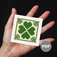Lucky Clover, Cross Stitch, PDF Pattern, Shamrock, Modern, Easy ...