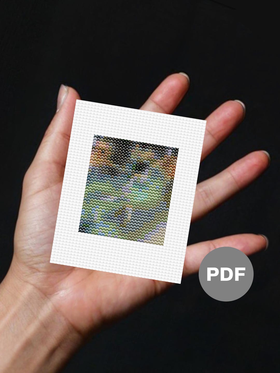 Swaying Dancer (dancer in Green) - Mini Cross Stitch Pattern, Pixel Art ...