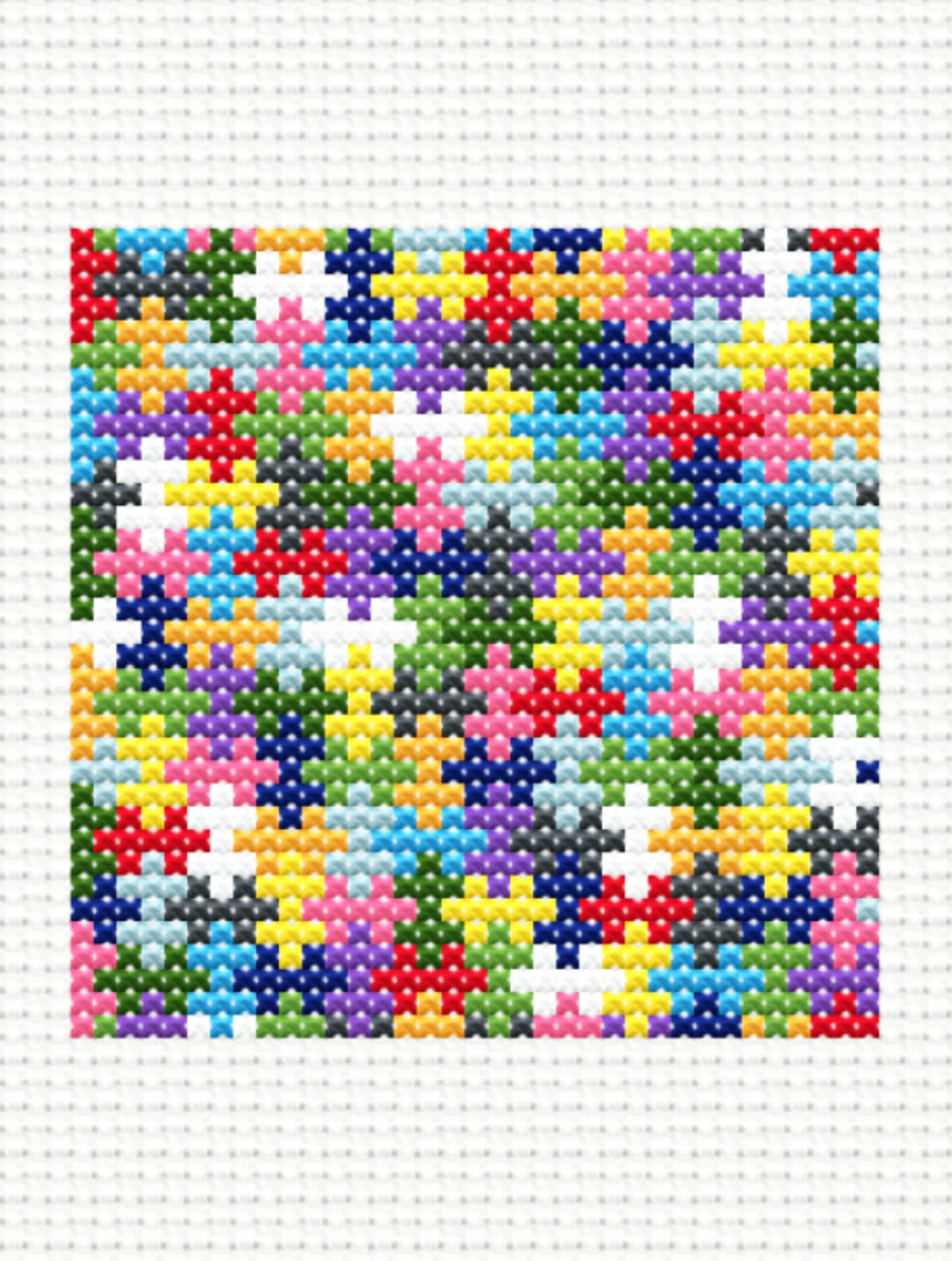 Colourful Jigsaw Puzzle Pixel Art Mini Tiny Cross Stitch Pattern, PDF ...