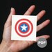 Superhero Shield - Mini Cross Stitch Pattern, Pixel Art, Small Tiny ...
