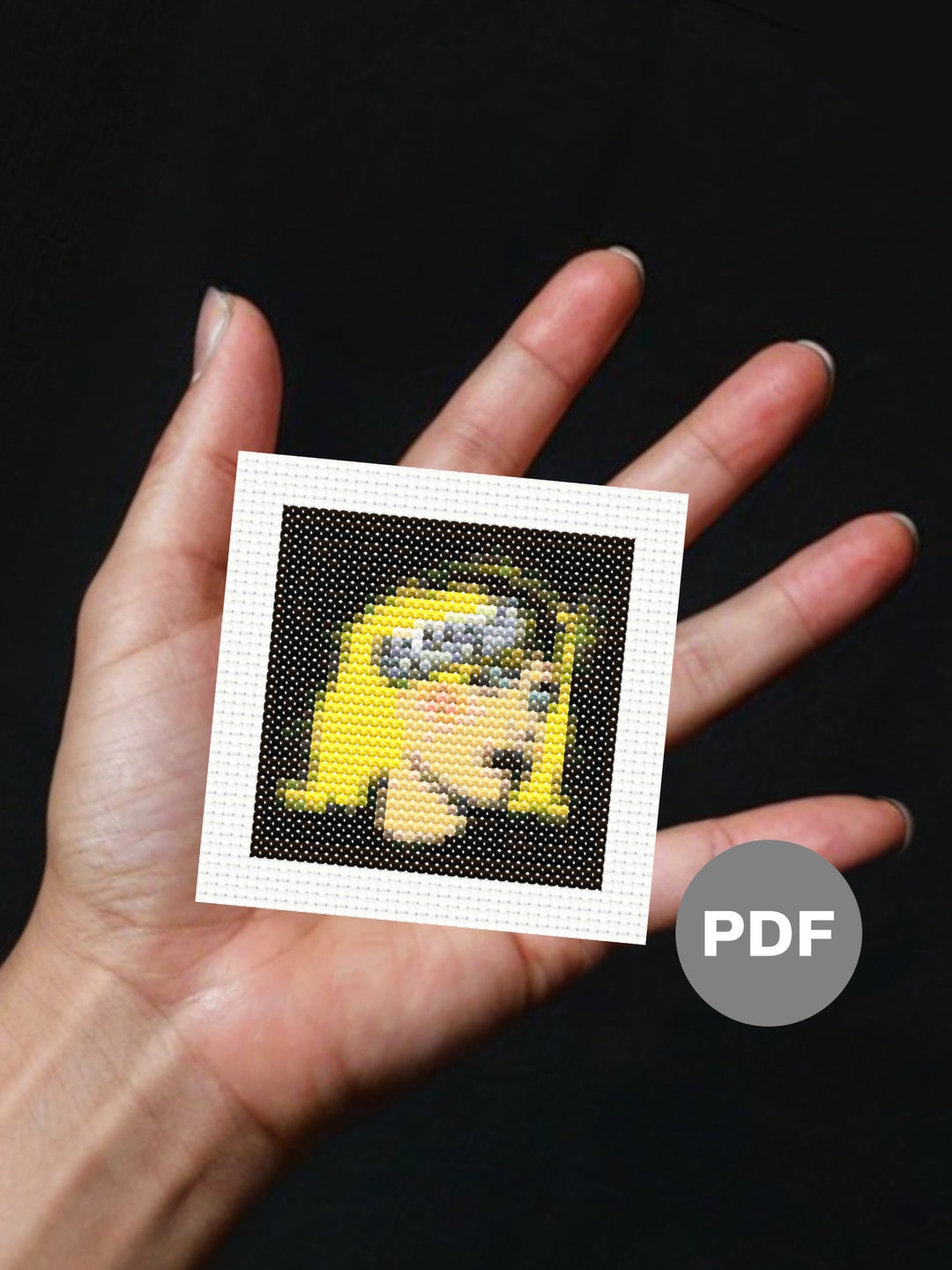 Punk Image - Mini Cross Stitch Pattern, Pixel Art, Small Tiny Cross ...