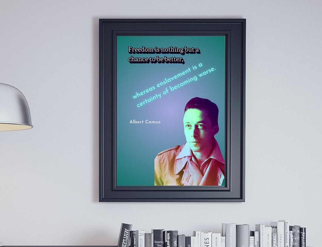 Albert Camus Poster Decoration for Home or Professional in English ...