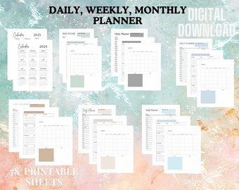Planner 2024 Calendar Daily Weekly Monthly Planner Notes to Do List - Etsy