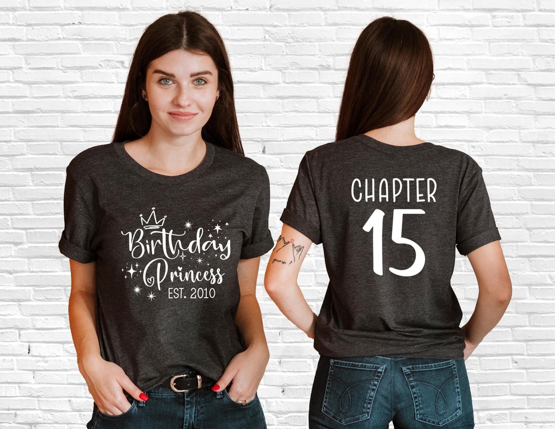 Birthday Princess T-shirt, 15th Birthday Shirt, 15th Birthday Gift ...
