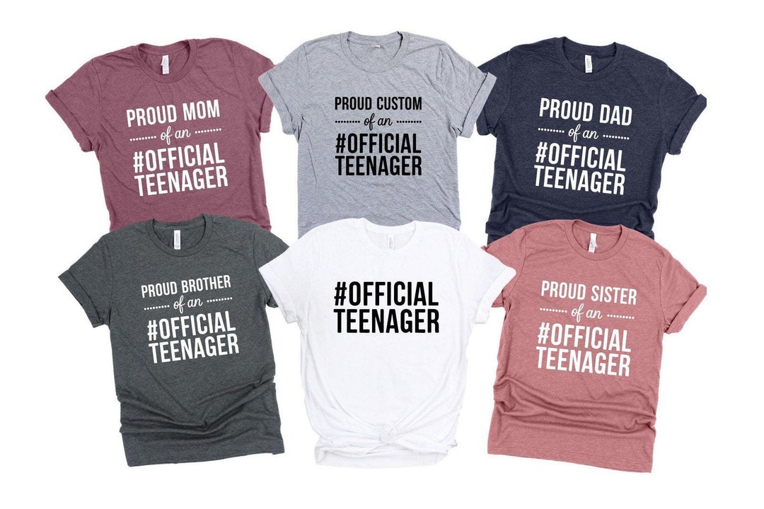 Official Teenager Family Matching Birthday Shirt, 13th Birthday Shirt ...