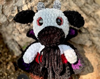 Halloween Vampire Crochet Cow Plushie - Etsy