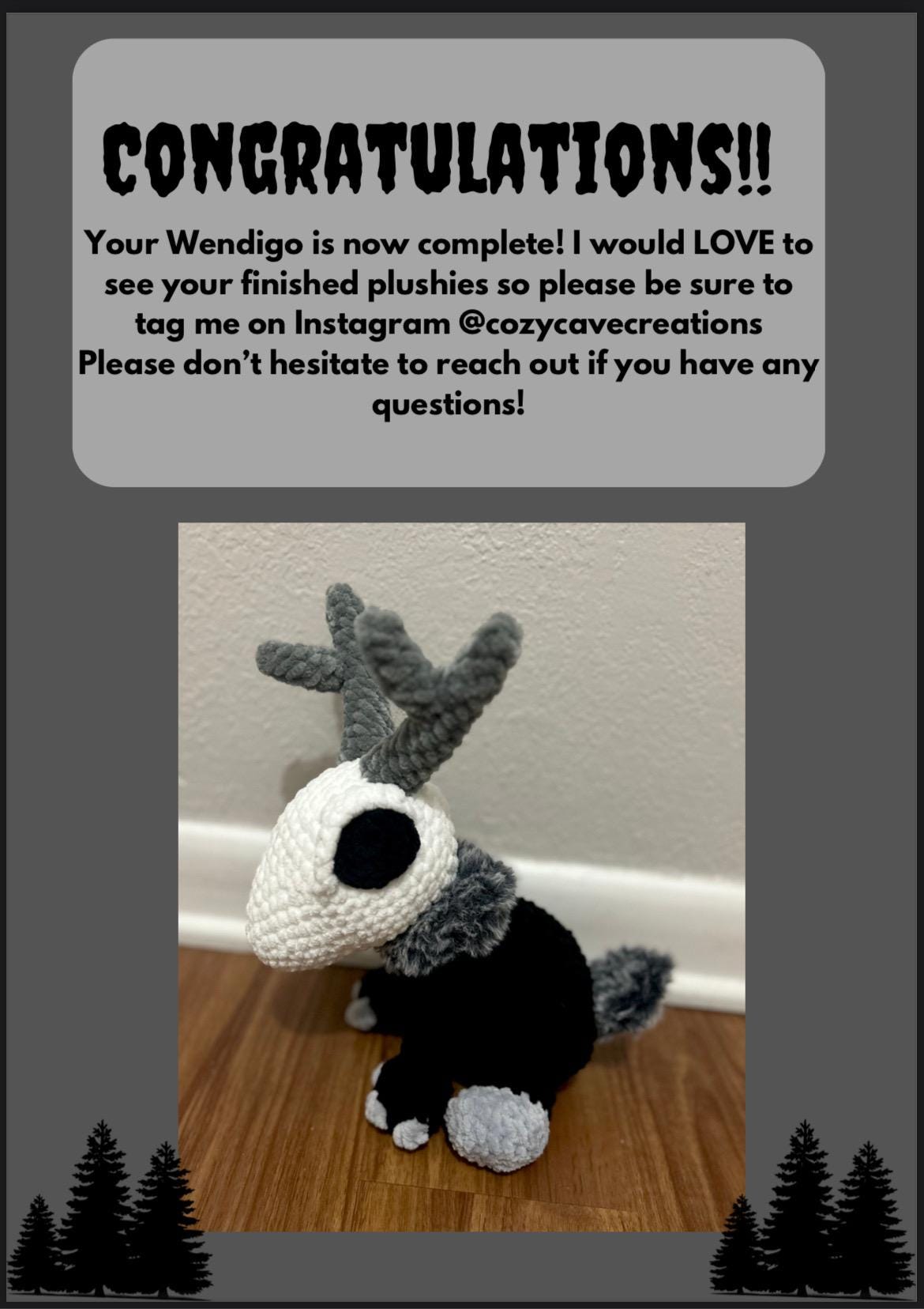 Crochet Wendigo Plushie Pattern - Etsy