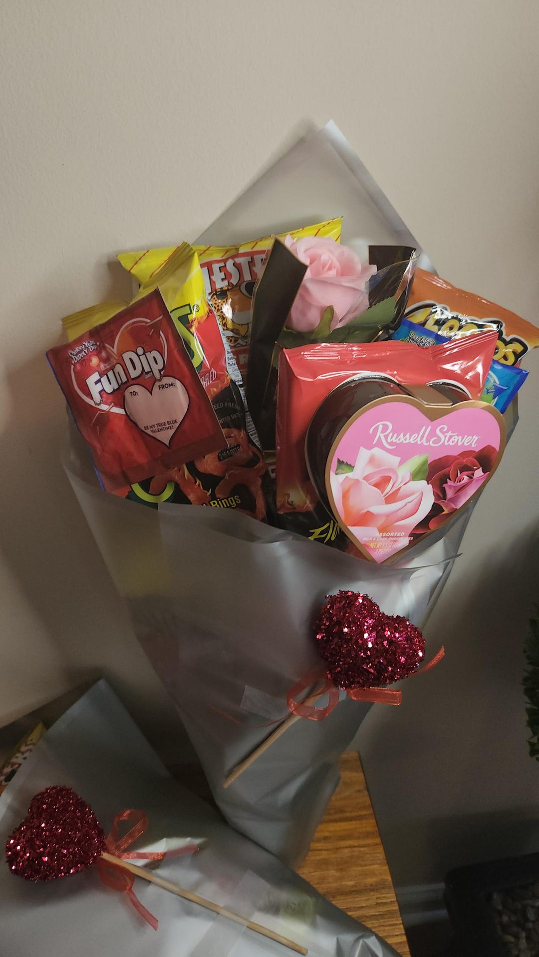 Edible Bouquet Flaming Hot Chips Rose Bouquet Food Gift Thinking of You ...