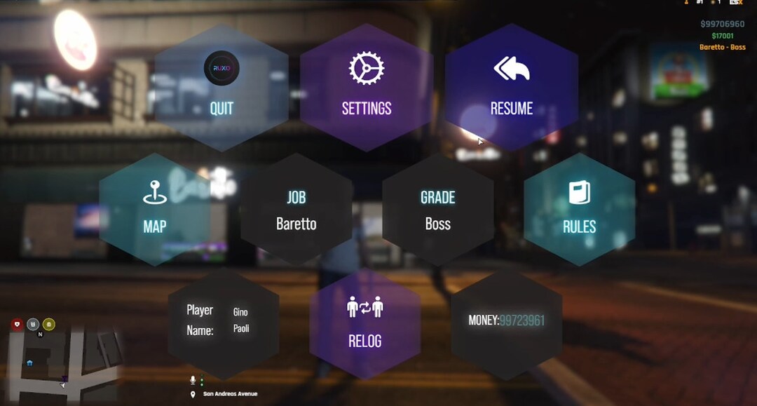 Fivem Pause Menu Script ESX Qbcore - Etsy Australia
