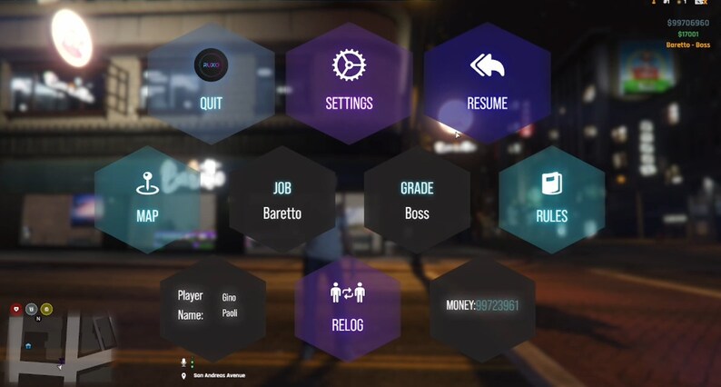 Fivem Pause Menu Script Esx Qbcore Etsy Australia