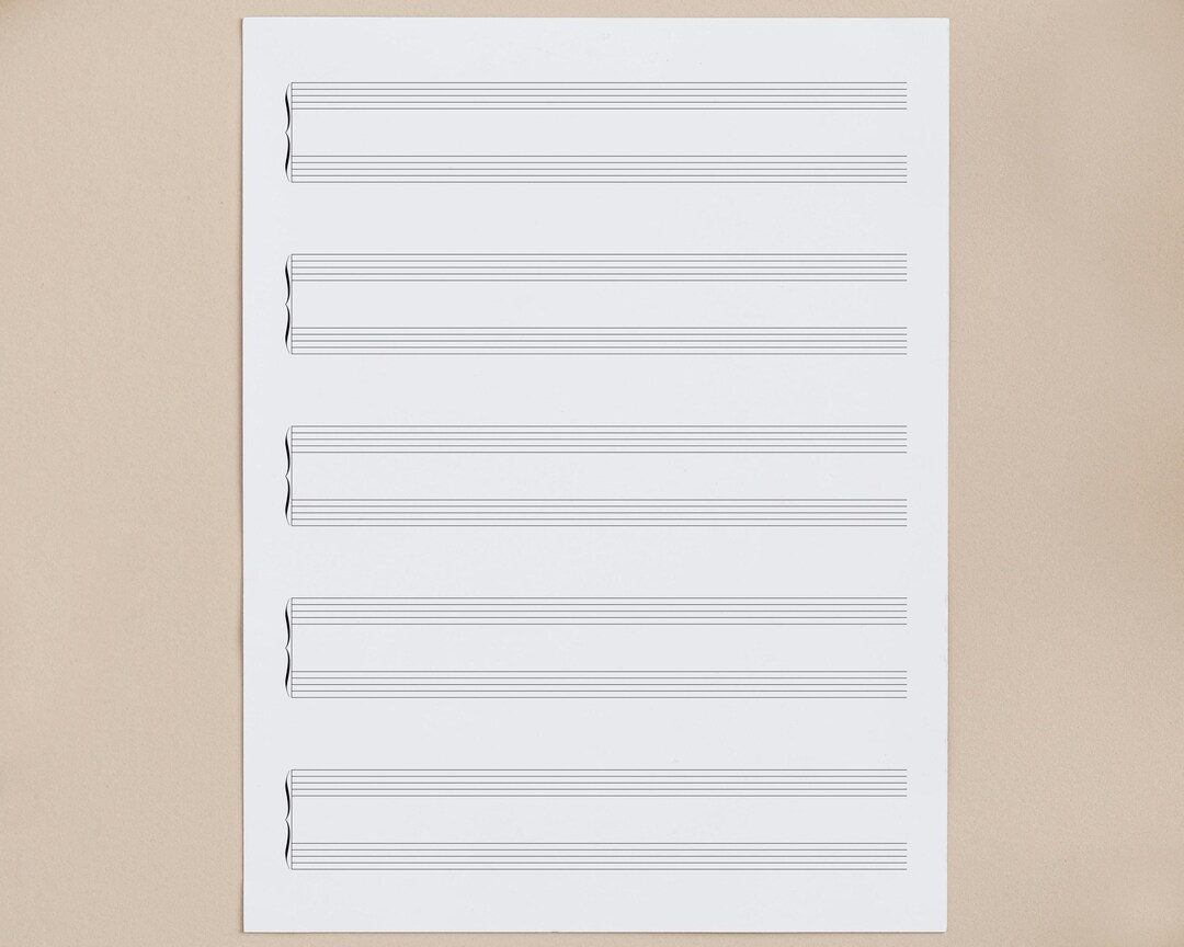 Printable Staff Paper - Medium 8mm Staff - Braced Grand Staff ...