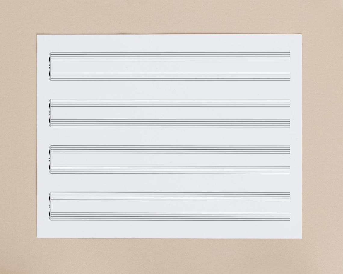 Printable Staff Paper - Medium 8mm Staff - Braced Grand Staff ...