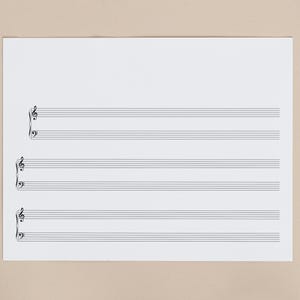 Printable Music Composition Paper - Medium 8mm - Blank Piano Grand ...