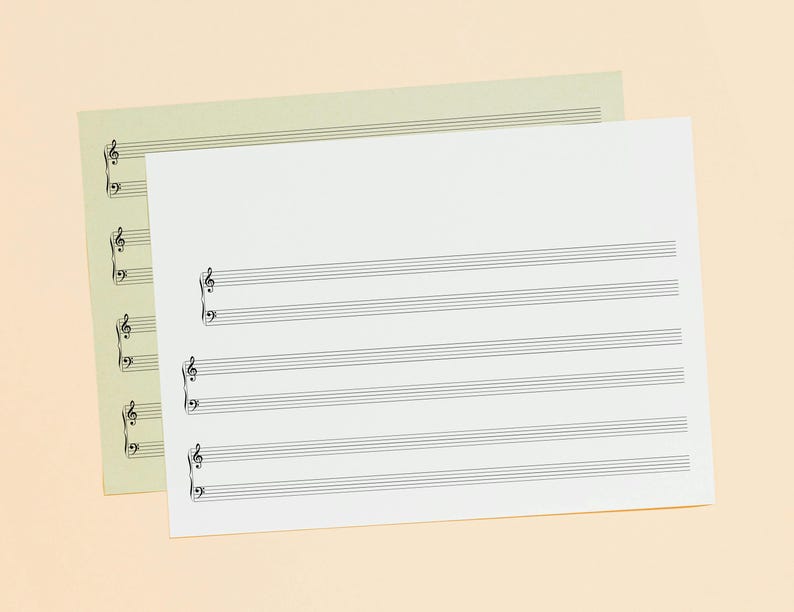 Printable Music Composition Paper - Medium 8mm - Blank Piano Grand ...