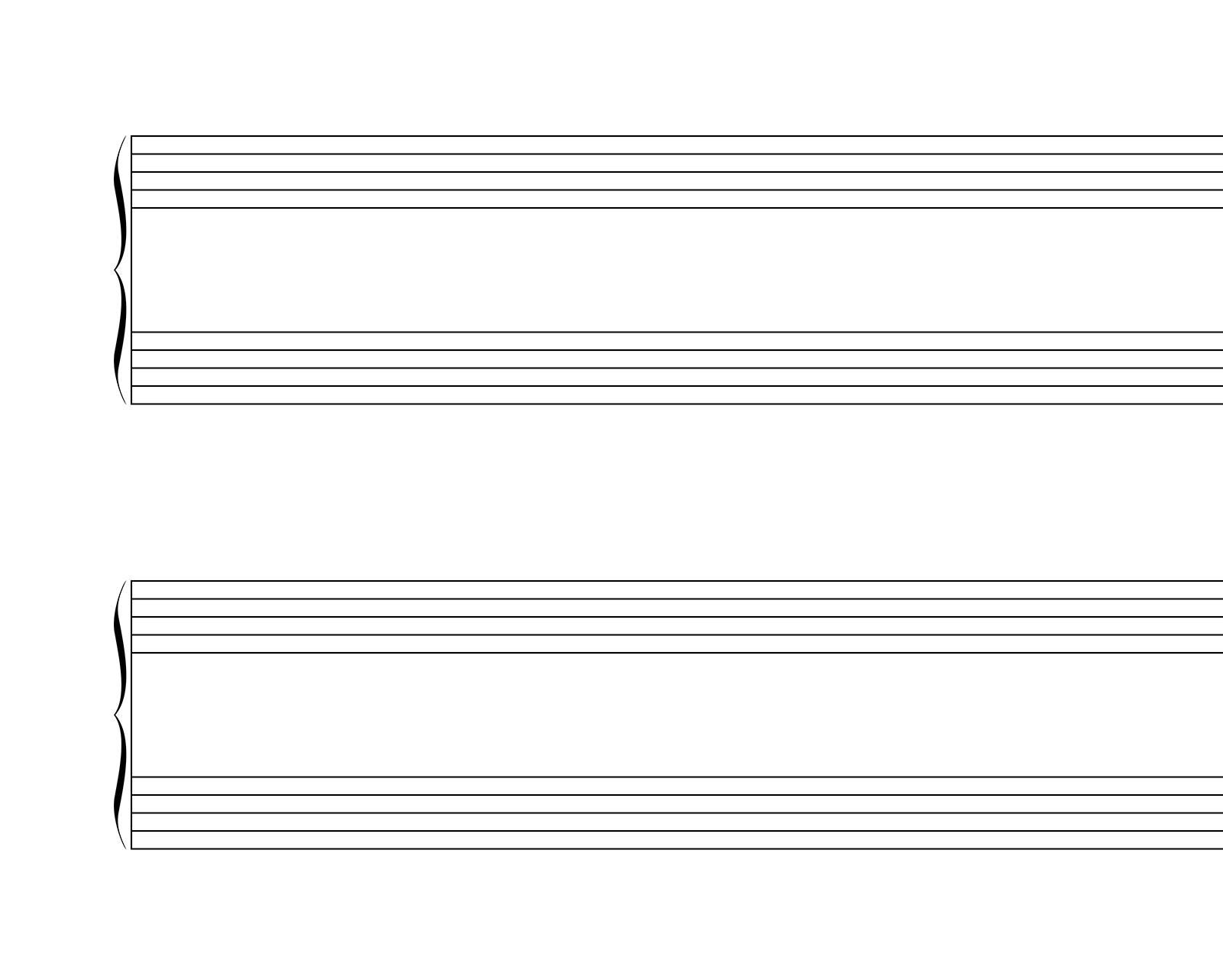 Printable Staff Paper - Medium 8mm Staff - Braced Grand Staff ...