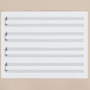 Printable Music Composition Paper - Medium 8mm - Blank Piano Grand ...