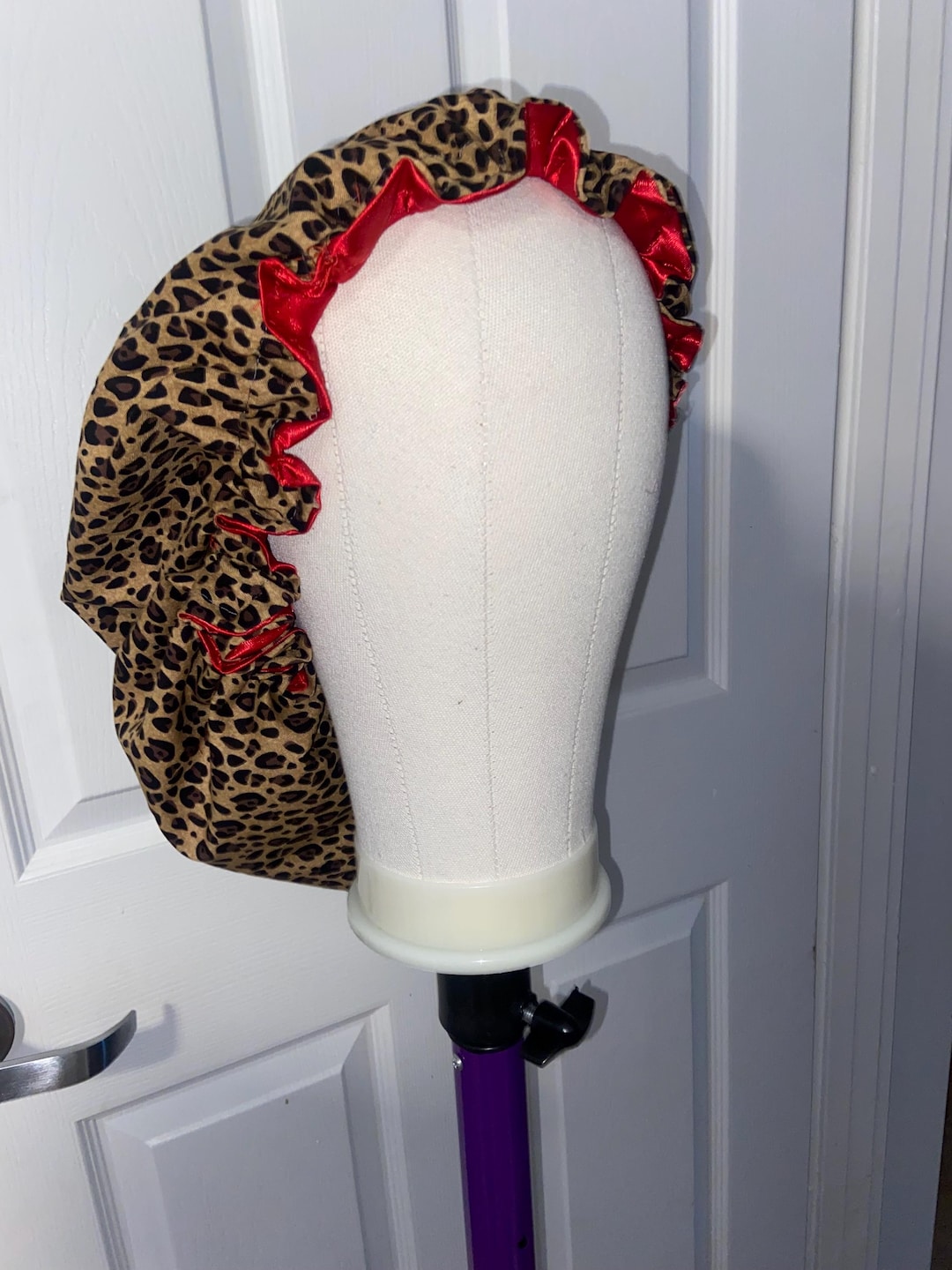 Cheetah Print Satin Lined Bonnet - Etsy